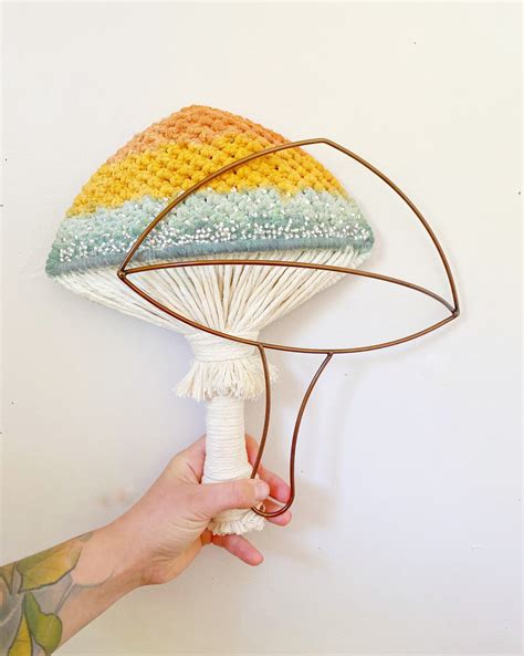 Mushroom Frame D Macrame Mushroom DIY Magic Mushroom Gift Etsy