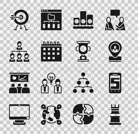 Set Business Strategy Chat Messages On Phone Worker Location Ranking Star Calendar