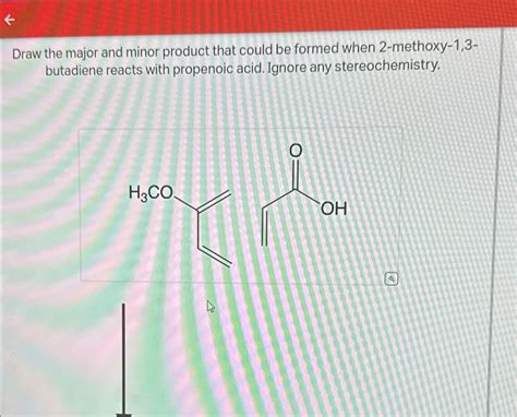Solved Draw The Major And Minor Product That Could Be Formed