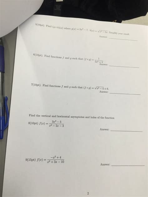 Solved Find Functions F And G Such That F O G 12x33
