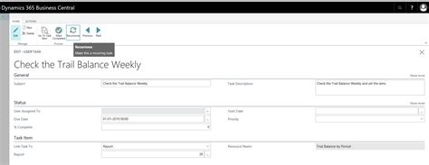 Managing User Task In Business Central