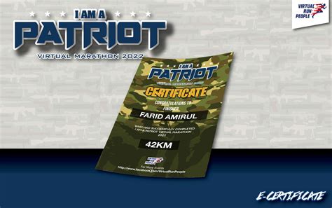 I Am A Patriot Virtual Marathon 2022 Connect By Justrunlah