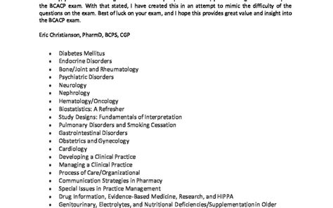 BCACP Practice Exam Questions Med Ed