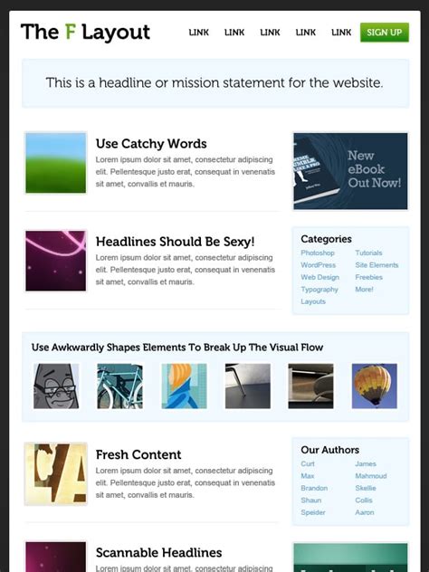 Understanding The F Layout In Web Design Envato Tuts