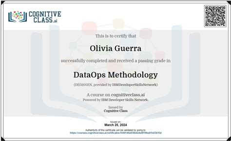 I Have Completed My Dataops Methodology Training And Have Received My