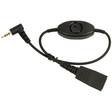 Jabra Qd To Mm Jack Straight Cord Cable Connector M W Push To Talk Black Big W