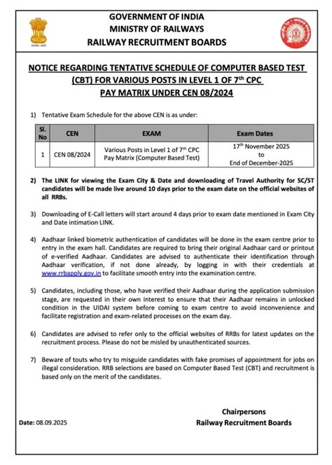 Rrb Railway Group D Exam Date Out With Application Status