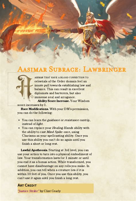 Aasimar Subrace Lawbringer No More Ad Mortem Inimicus Pls I Cant Take It Anymore R