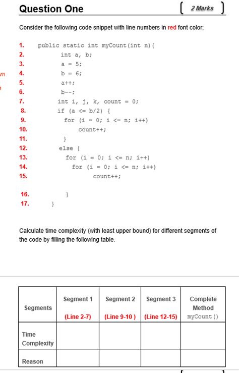 Solved Calculate Time Complexity With Least Upper Bound