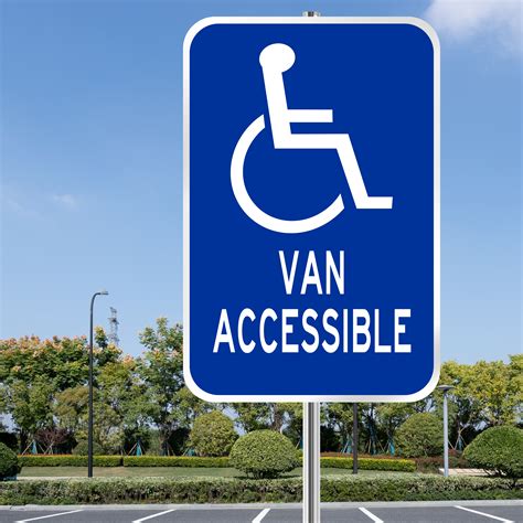 Van Accessible Handicap Parking Sign Reflective Metal Signs