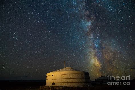 The Milky Way Rises Over A Mongolian Ger In The South Gobi Desert Mongolia 2016 Photo