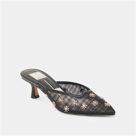 Clara Black Mesh Dolce Vita Canada