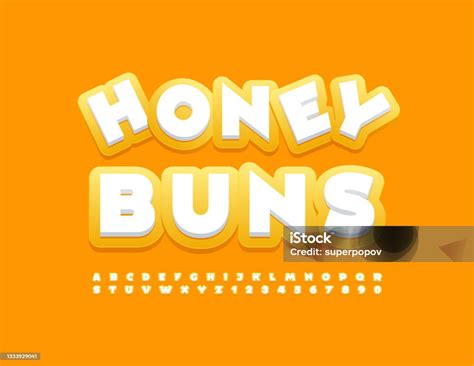 귀여운 알파벳 편지와 숫자 세트 벡터 달콤한 엠블럼 꿀 빵 꿀에 대한 스톡 벡터 아트 및 기타 이미지 꿀 알파벳 그래픽 프린트 Istock