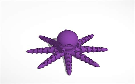3d Design Copy Of Octopus With Print In Place Chain Tinkercad
