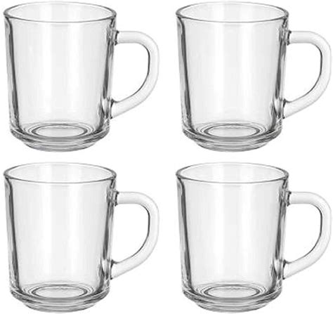 Café Glass Coffee Mugs Clear 8 Oz Great For Tea Coffee