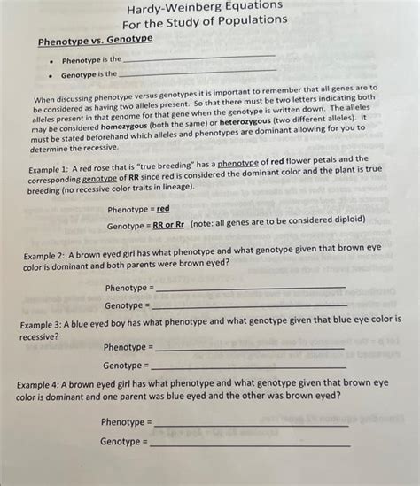 Solved Phenotype Vs Genotype Phenotype Is The Genotype