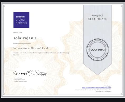 🎓 Excited To Share That I Recently Completed The Introduction To Microsoft Excel Program