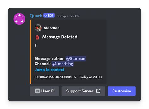 Home Quark Logger Discord Log Bot