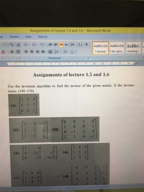 Solved Assignments Of Lecture 15 And 16 Use The Inversion