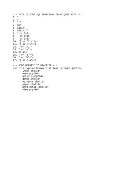 sql injection pdf