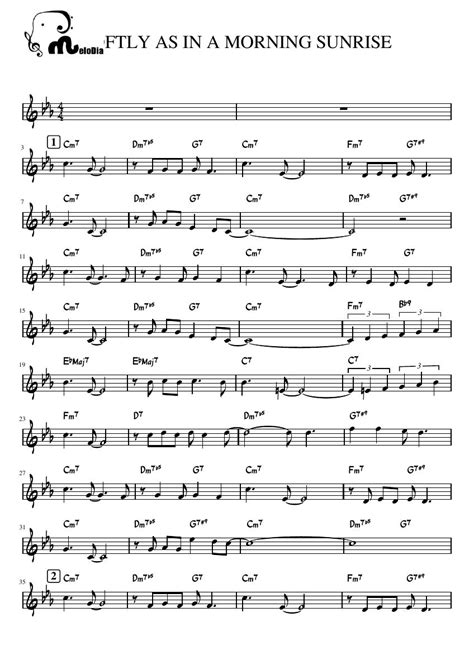 Softly As In A Morning Sunrise Jazz Head 멜로디 코드 반주 악보 멜로디아 Pdf 악보