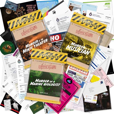 Cryptic Killers Bundle 1 Unsolved Murder Mystery Game