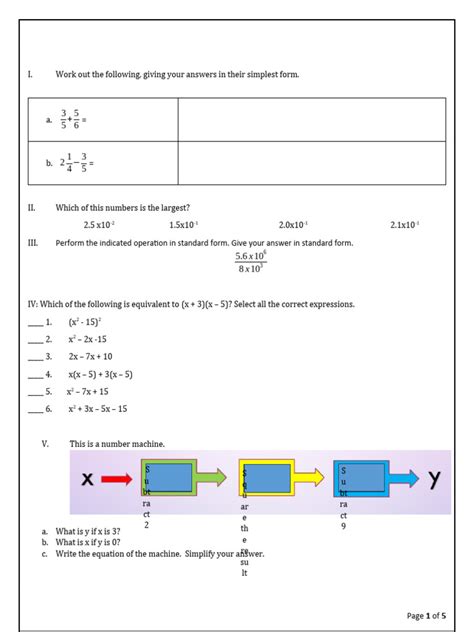 Part 7 Math Mock Test Pdf Area Triangle