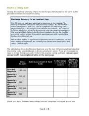 HIM Mod Practice Coding Audit Worksheet Docx Practice A Coding Audit To Keep This