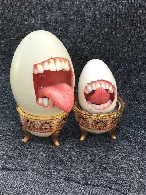 Egg Sculptures With Mouths By Artist Jennifer Sutherland Rweirdeggs