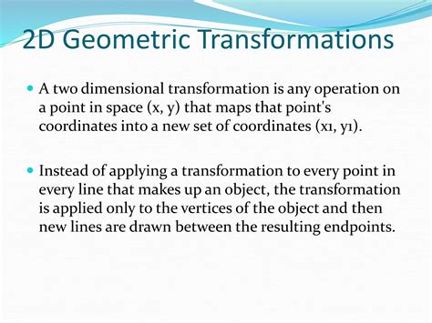 2d Transformatiomcomputer Graphics 2d Translation Rotation And Scaling Transformation And