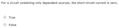 Solved For A Circuit Containing Only Dependent Sources The Chegg Com