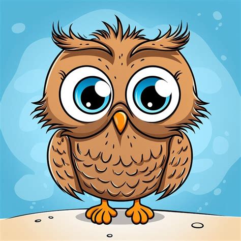 Premium Ai Image 3d Cartoon Optimistic Owl