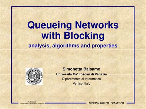 Ppt Queueing Networks With Blocking Analysis Algorithms And Properties Powerpoint