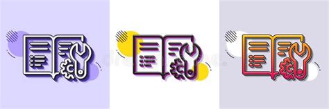 Engineering Documentation Line Icon Technical Instruction Sign