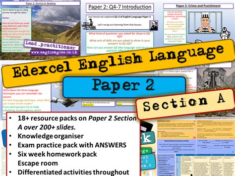 Edexcel English Language Paper 2 Teaching Resources
