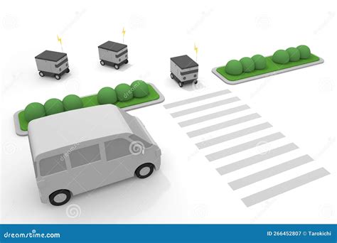 Recognize The Terrain And Drive Automatically An Unmanned Machine Works A Delivery Robot Runs