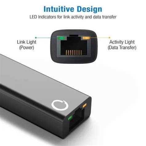 Oxlaw USB C To Ethernet Adapter RJ To USB C Gigabit Ethernet LAN Network Adapter At Rs