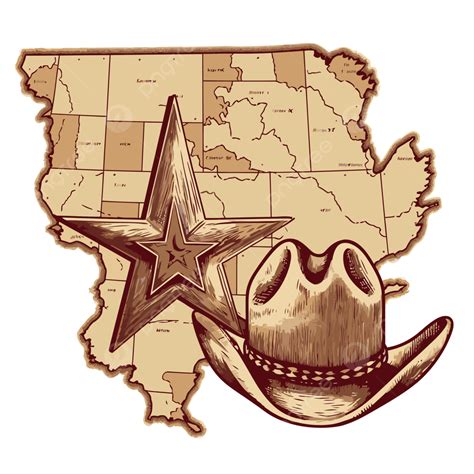 텍사스 주 개요 벡터 카우보이 모자와 스타 만화와 스티커 클립 아트 텍사스 지도 상표 클립 아트 Png 일러스트 및 벡터 에 대한 무료 다운로드 Pngtree