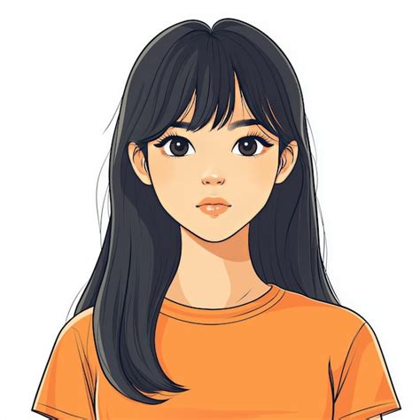 Cute Girl Avatar Cartoon Illustration Vector Premium Ai Generated Vector
