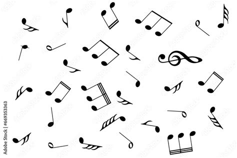 Musical Notes Set Music Notes Icons Collection Musical Note Treble