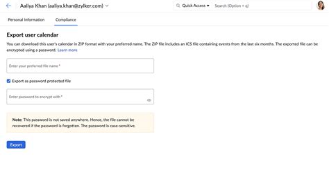 User Management Admin Zoho Calendar