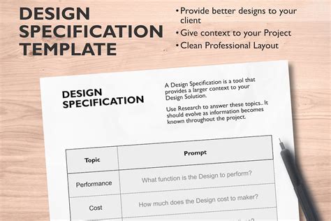 DESIGN SPECIFICATION Template PDS Engineering Design Specification Product Design