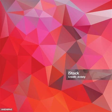 선명한 레드와 핑크 색상에 삼각형 패턴 벡터 추상 불규칙 한 다각형 배경 0명에 대한 스톡 벡터 아트 및 기타 이미지 0명 결정체 그라데이션 Istock