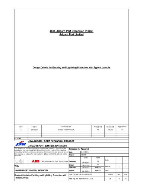 Jpl Earthingandlightning Design Criteria Layouts Download Free Pdf Electrical Engineering