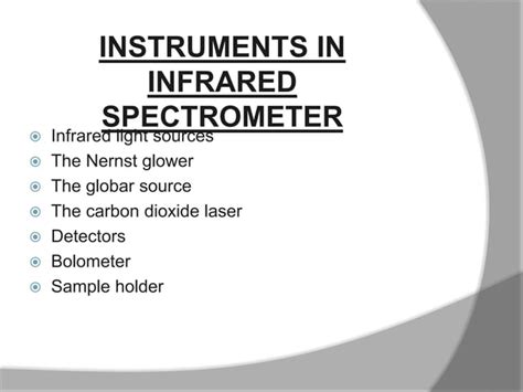 Infrared Spectroscopy Basic Principle Application Graphs And Application Pptx