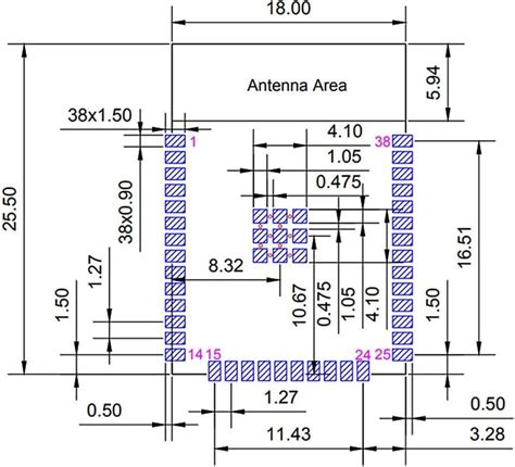Esp Wroom 32 Espressif Module 2 4 Ghz Dual Core Wlan Esp 32 Bluetooth And Wifi Low Power Module