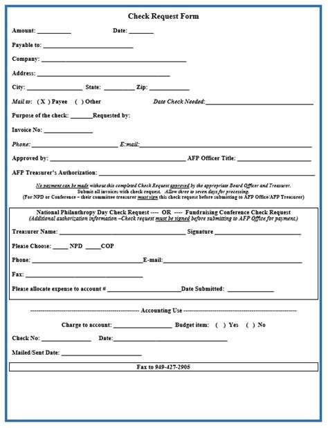 Free Cheque Requisition Templates Blue Layouts