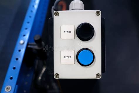 Closeup Shot Of An Automatic Controller With Start And Reset Buttons Stock Image Image Of