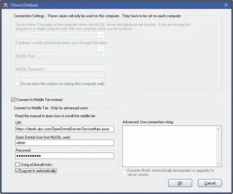 Open Dental Software Middle Tier Security Certificate